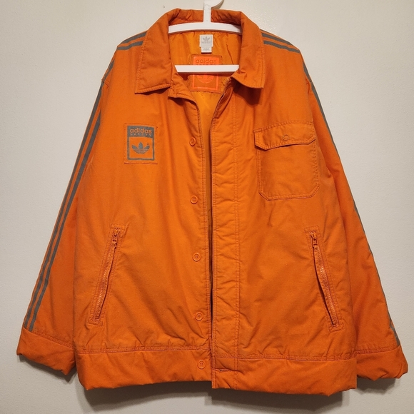 adidas | Jackets & Coats | Adidas Reflective Orange Safety Jacket ...